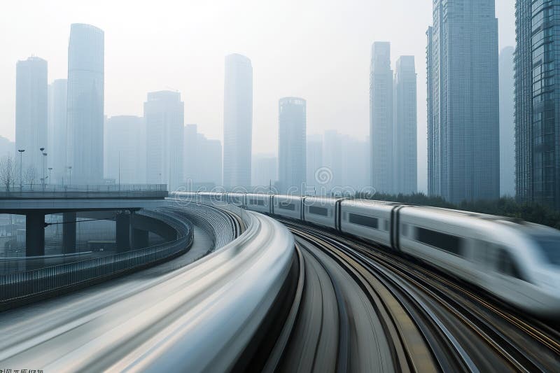 High Speed Train, Speed Feeling, Streamlined Lines, Shanghai Background ...