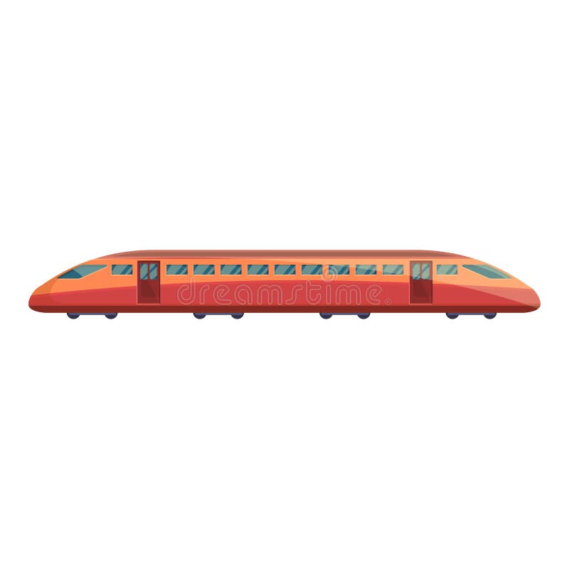 High Speed Train Icon, Cartoon Style Stock Vector - Illustration of ...
