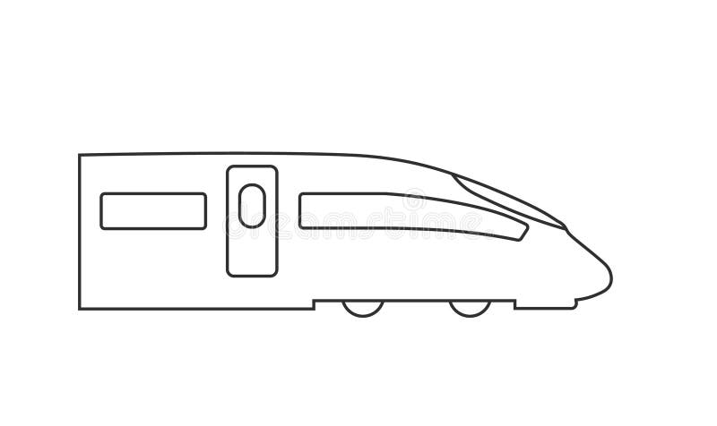 High Speed Train Icon Symbol. Vector Illustration Image. Isolated on ...