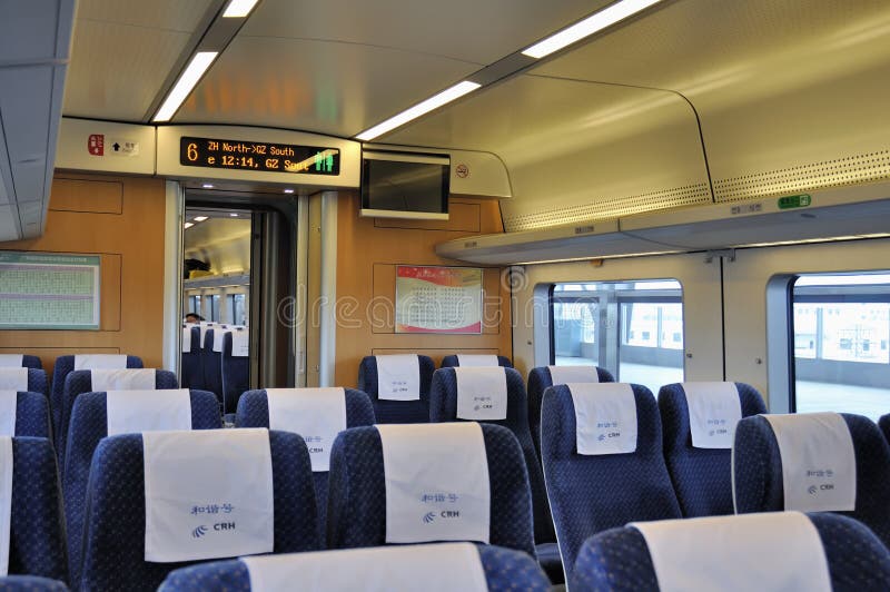 High speed train interior editorial stock photo. Image of launched ...