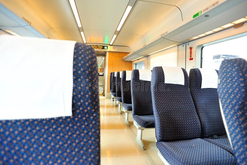 High speed train interior stock image. Image of armchair - 32845759