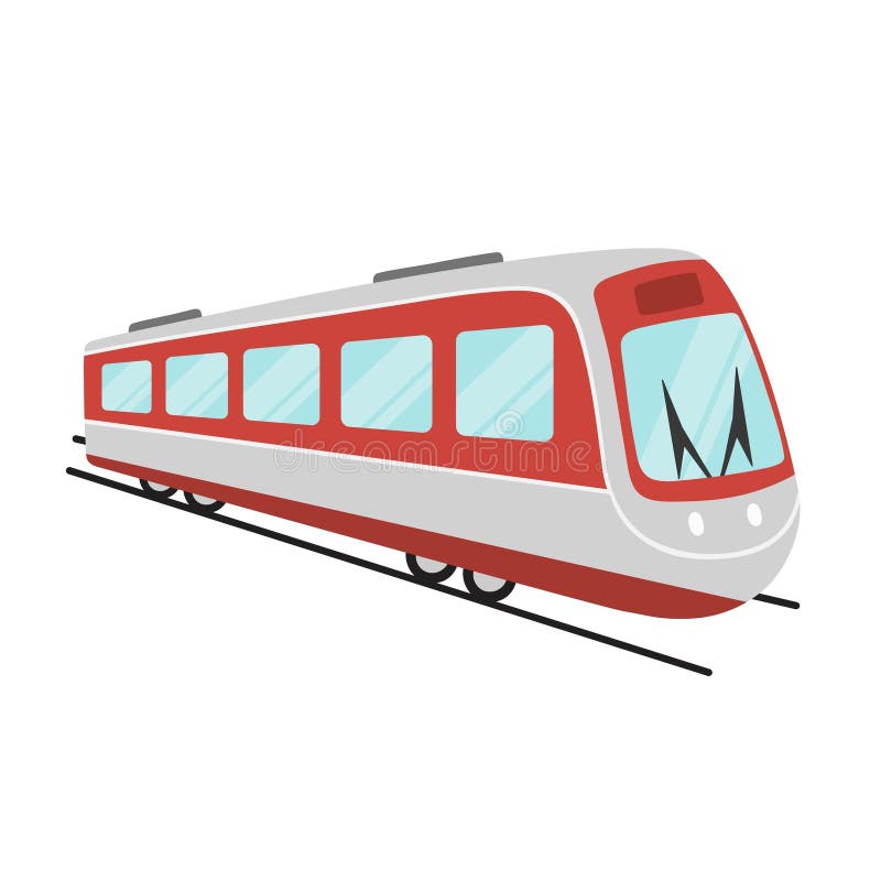 High Speed Train Isolated on White Background. Fast Transport and ...