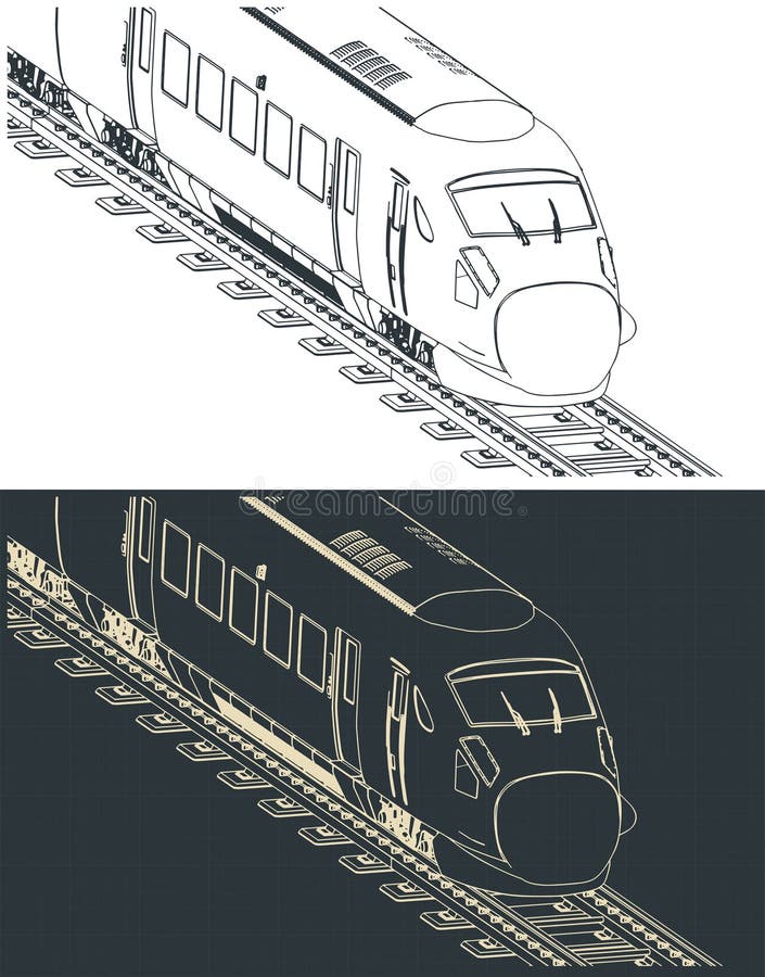 High Speed Train Sketch Stock Illustrations – 348 High Speed Train ...