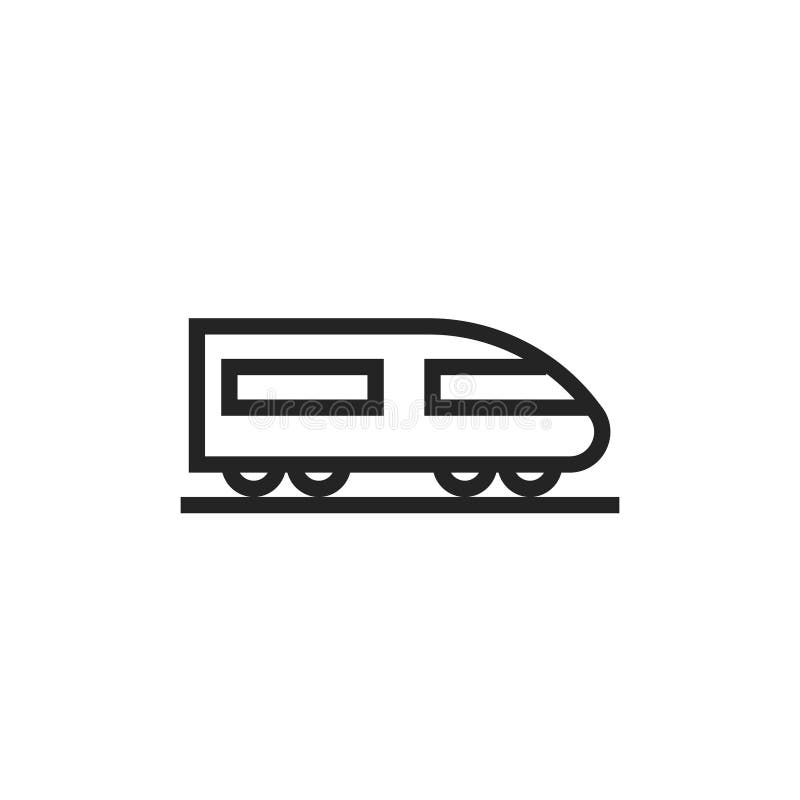 High Speed Train Line Icon. Railway Passenger Transport Symbol Stock ...