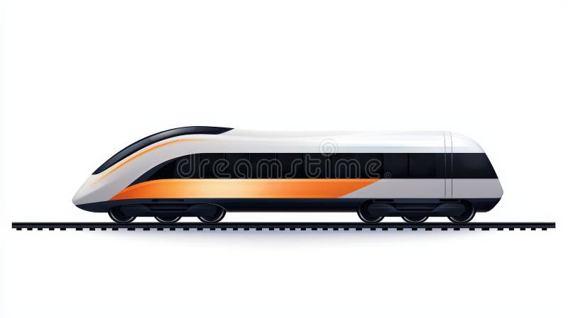 Highspeed Train Modern Design White Isolated Background Stock ...