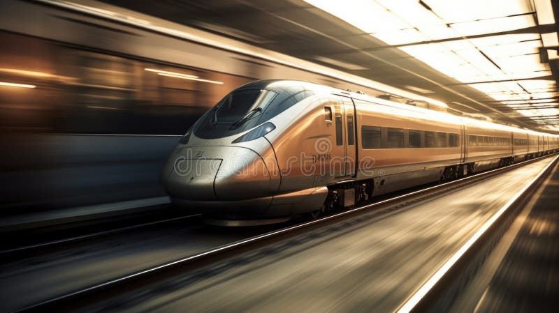High-speed Train, Motion Blur, Slow Shutter Camera Speed Created with ...