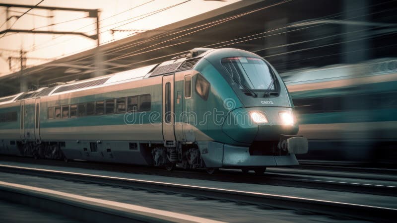 High-speed Train, Motion Blur, Slow Shutter Camera Speed Created with ...