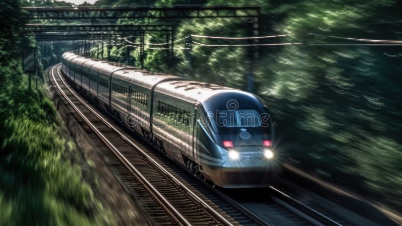 High-speed Train, Motion Blur, Slow Shutter Camera Speed Created with ...
