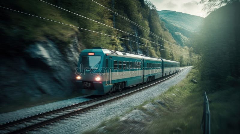 High-speed Train, Motion Blur, Slow Shutter Camera Speed Created with ...