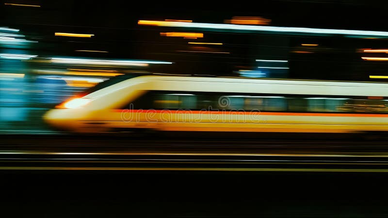 High-Speed Train in Motion Captured with Dynamic Blur Effect for ...