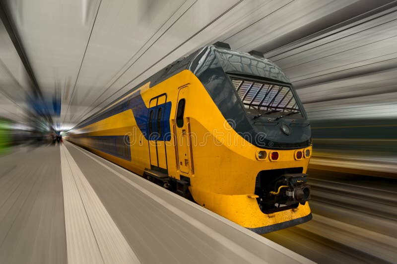 High-speed Train in Netherlands Stock Image - Image of engine ...