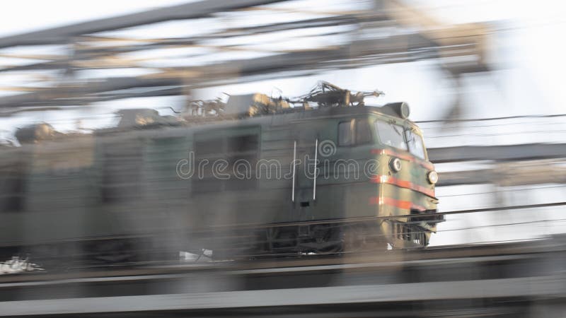 The High-speed Train Passes through the Bridge Stock Image - Image of ...