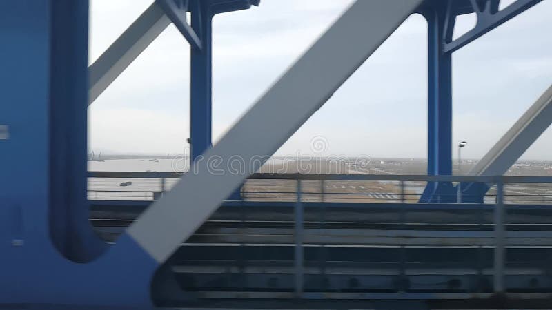 High Speed Train Passing through the Bridge Stock Footage - Video of ...