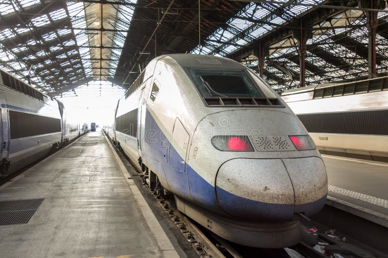 High Speed Train at the Railway Station Stock Photo - Image of industry ...