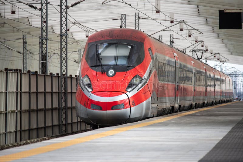 High-speed Train at the Railway Station Stock Photo - Image of ...