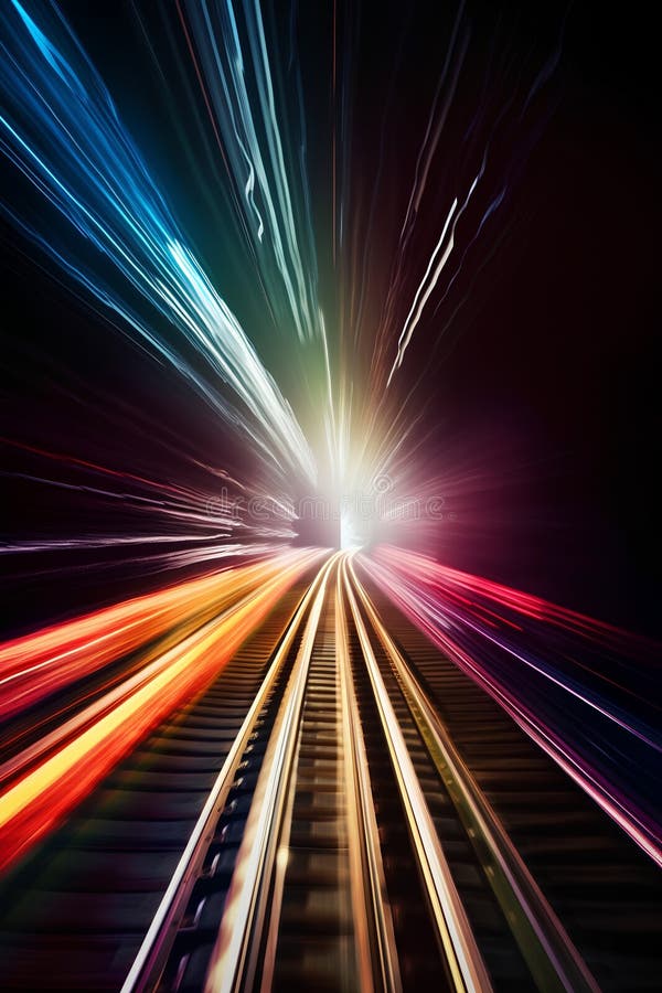 High-speed Train with a High-speed Train in Motion. Stock Illustration ...