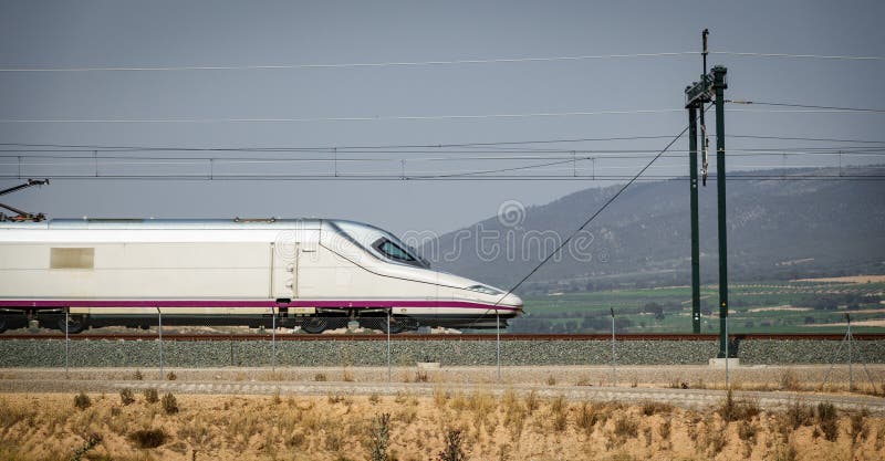 High speed train stock image. Image of railway, engine - 187424985