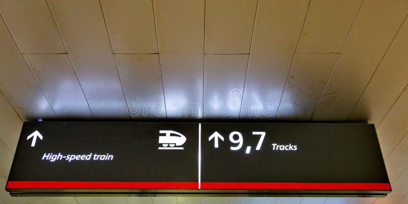 High-speed train sign stock image. Image of tracks, rail - 83612275