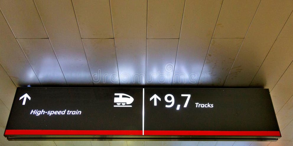 High-speed train sign stock image. Image of tracks, rail - 83612275