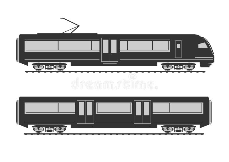 High Speed Train Silhouette Stock Vector - Illustration of isolated ...