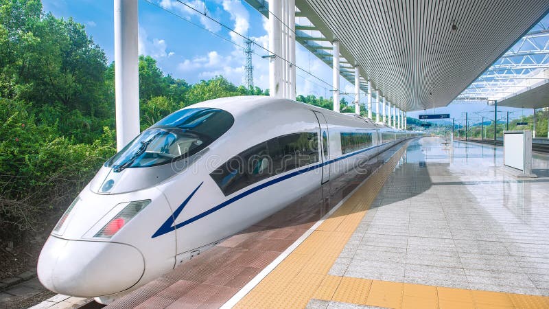 High speed train stock image. Image of transit, stop - 123372877