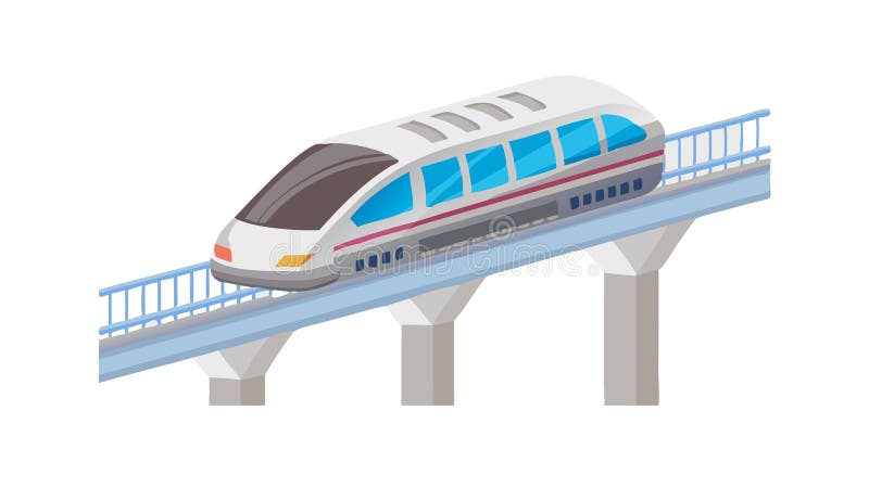 High-Speed Train Transportation Icon Modern Transit, Vector Design ...