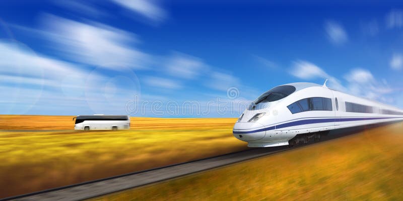 High-speed train. stock image. Image of high, locomotive - 72341071