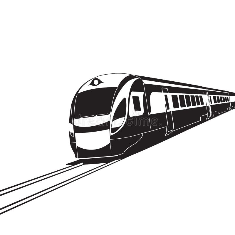 High Speed Train on White Background Stock Vector - Illustration of ...
