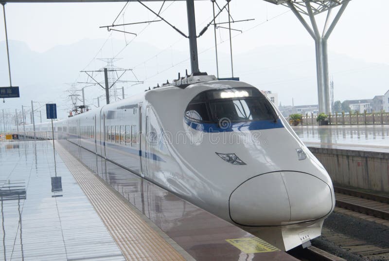 High-speed train stock image. Image of modern, evening - 59078085