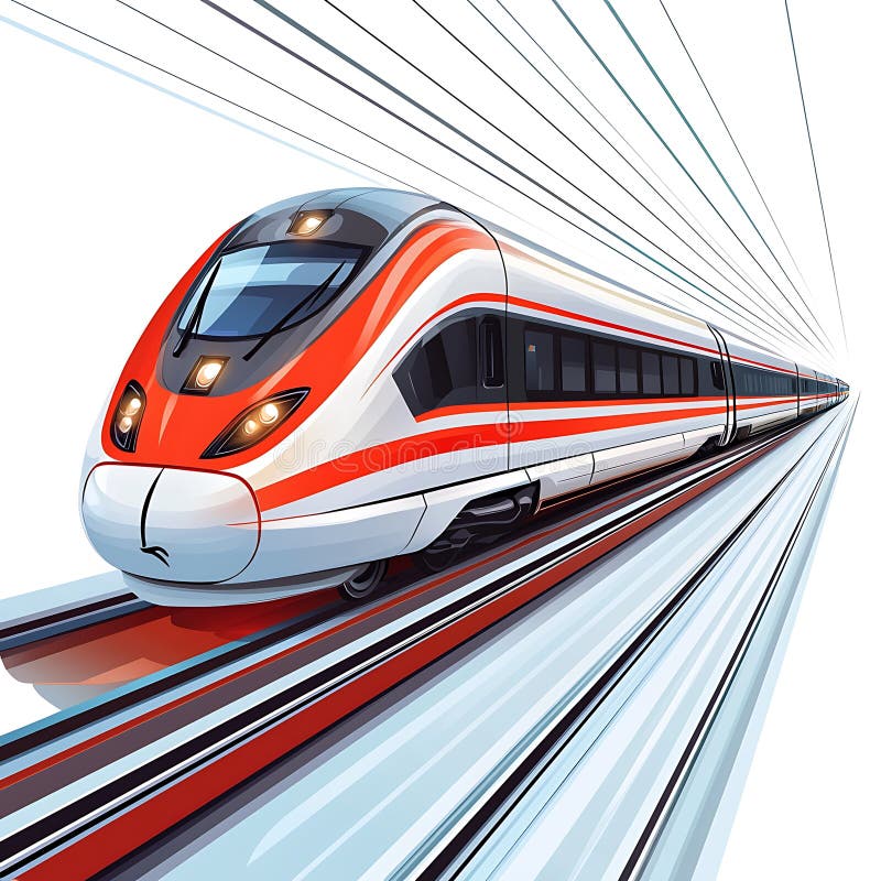 HighSpeed Train Zooming through Modern Railway Dynamic Motion Blur ...