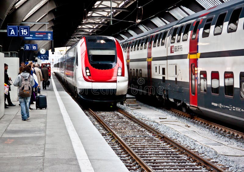 High Speed Train at Zurich HB Train Station 2 Editorial Photo - Image ...
