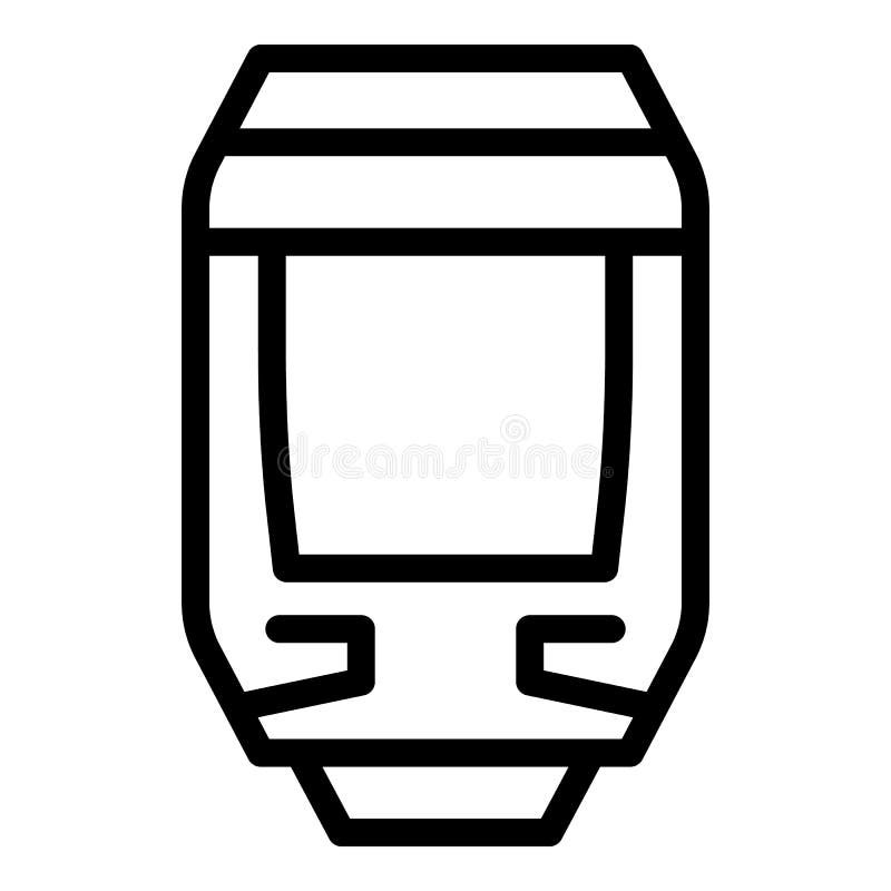 Subway High Speed Train Icon, Outline Style Stock Vector - Illustration ...