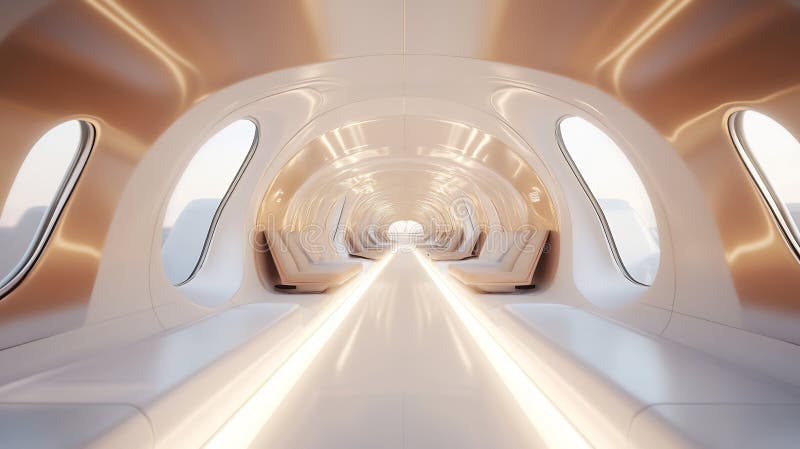 High Speed Transit: Hyperloop Pneumatic Tube, Futuristic Station ...