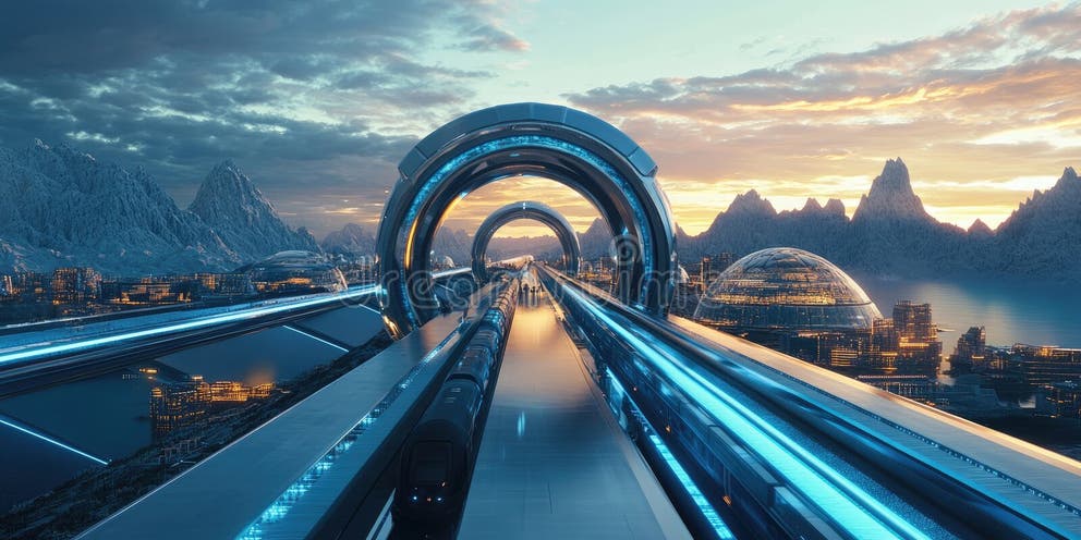 High-Speed Transportation Hub with Hyper-Modern Design for Urban ...