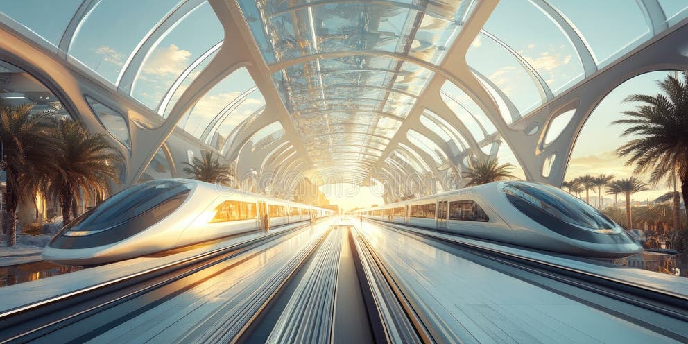 High-Speed Transportation Hub with Hyper-Modern Design for Urban ...