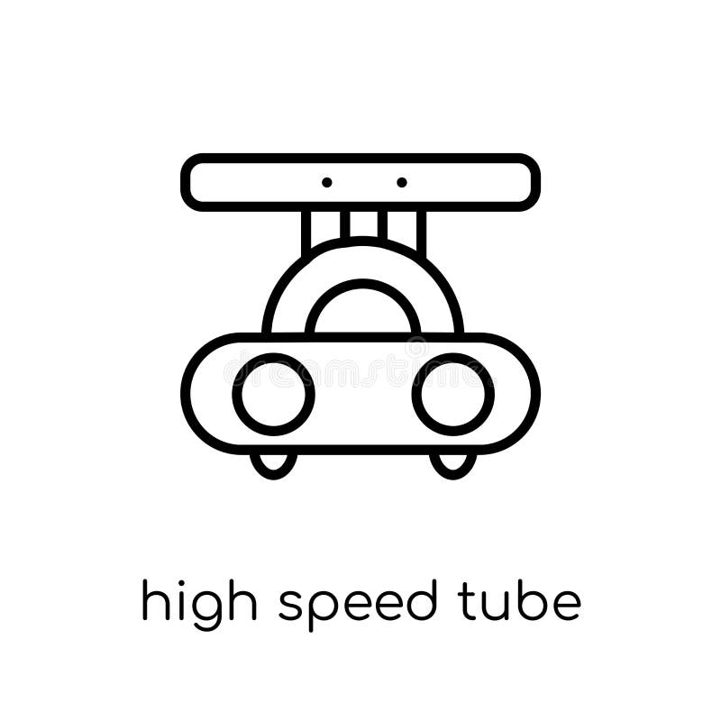 High Speed Tube Icon. Trendy Modern Flat Linear Vector High Spee Stock ...