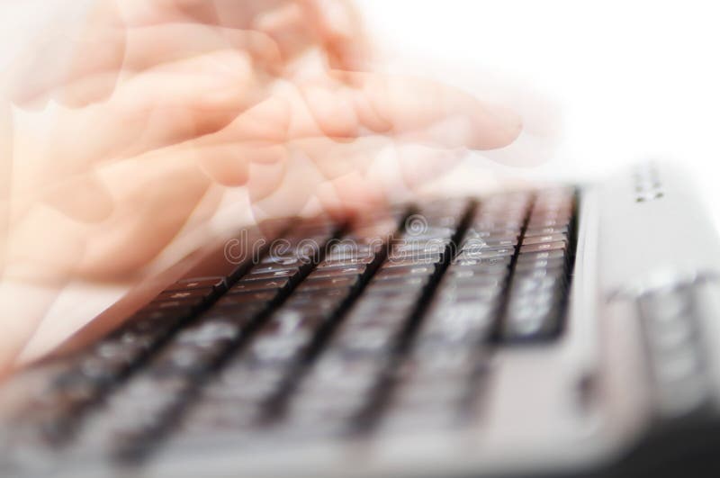 High-speed typing stock image. Image of details, computer - 13528537