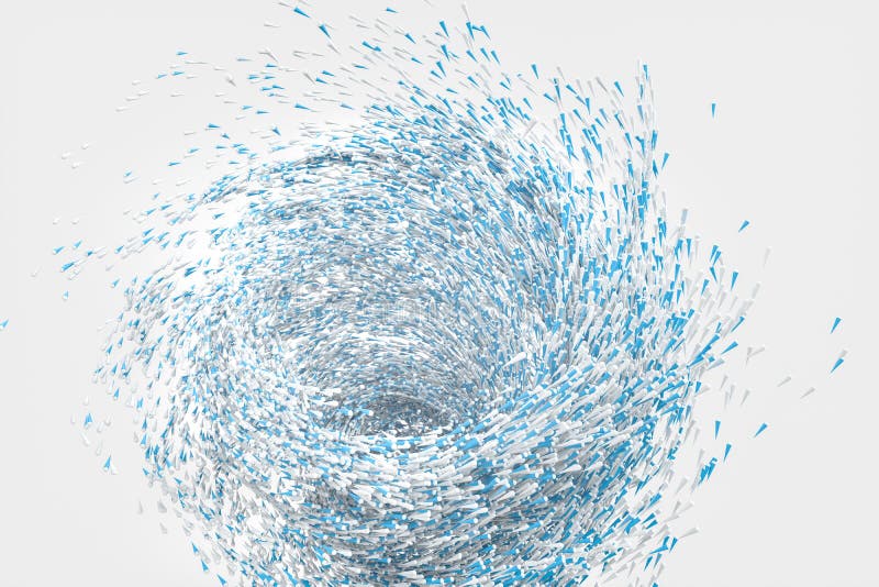 High Speed Vortex Particles, 3d Rendering Stock Illustration ...