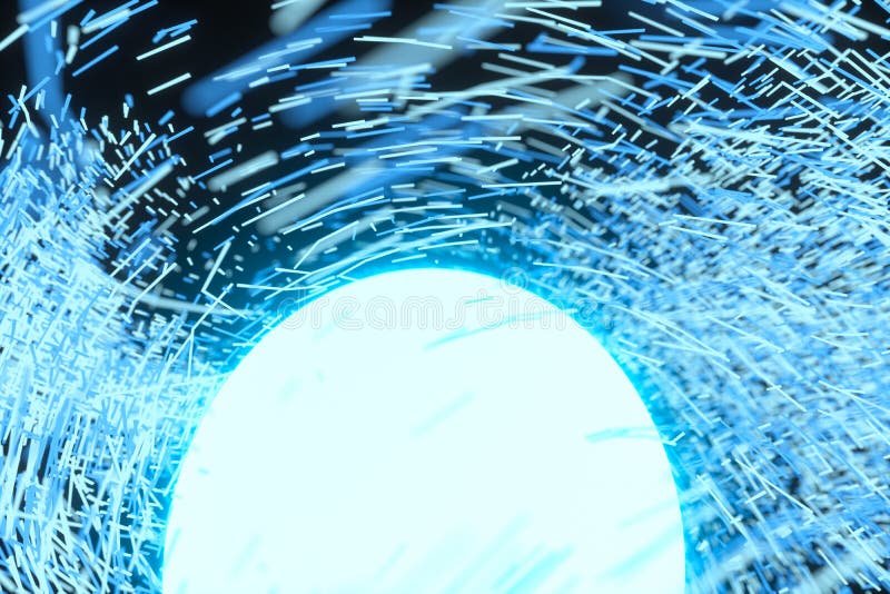 High Speed Vortex Particles, 3d Rendering Stock Illustration ...
