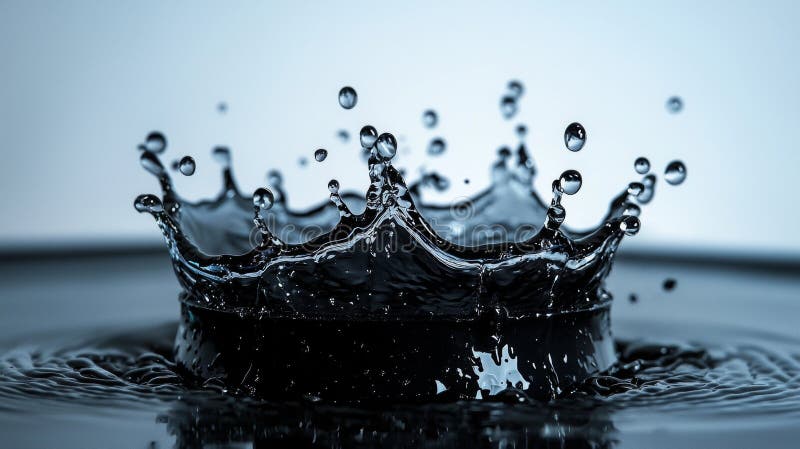 High-speed Water Splash Creating a Crown Effect Stock Image - Image of ...
