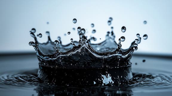 High-speed Water Splash Creating a Crown Effect Stock Photo - Image of ...