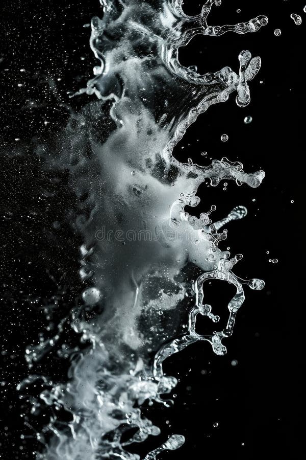 High-speed Water Splash on Electronic Device. Suitable for Technology ...