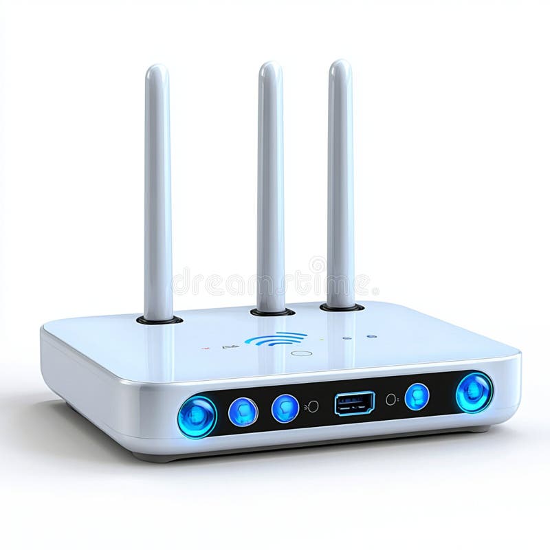 Modern Wireless Router High Speed Internet Device 3d Wifi Home Fast ...