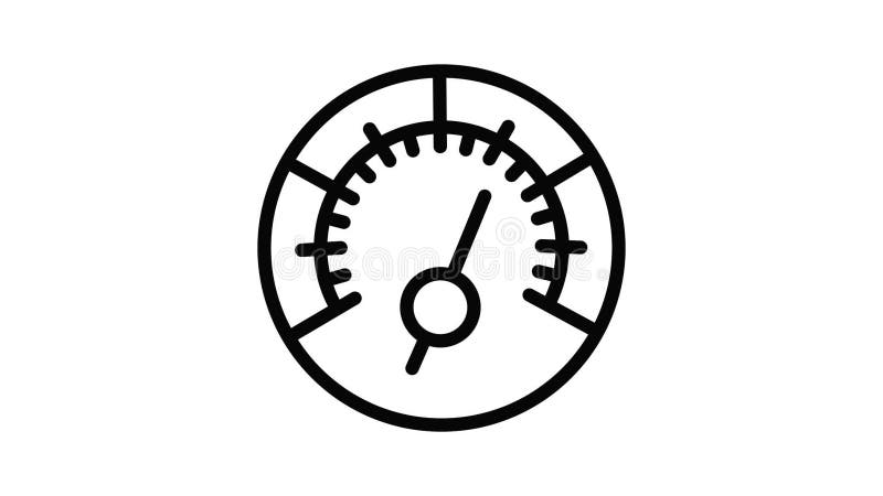 Speedometer Icon Animation Green Screen Animation. 4k Video Level Meter ...