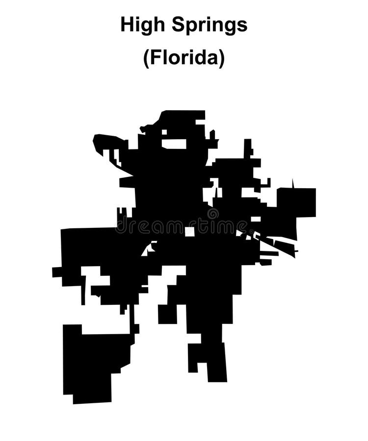 High Springs outline map stock illustration. Illustration of region ...