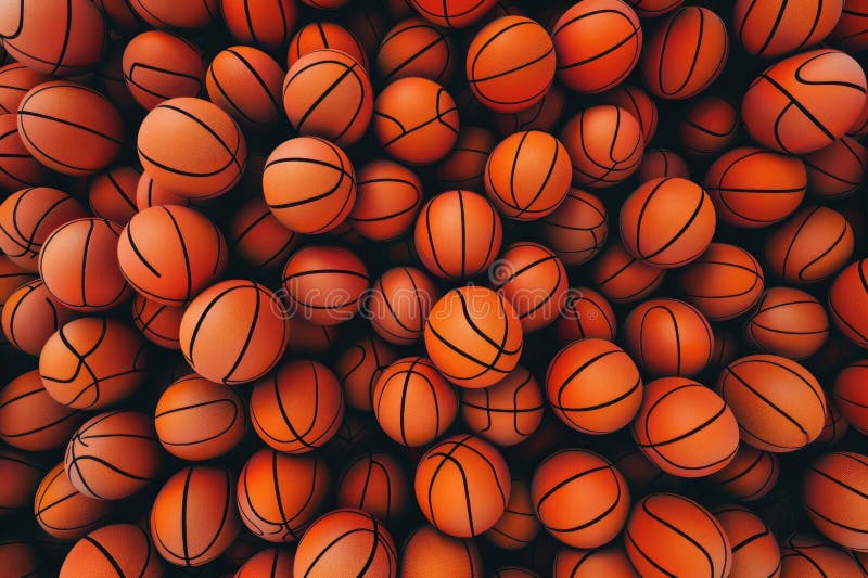 A High Stack of Basketballs, Great for Sports or Gym-themed Designs ...