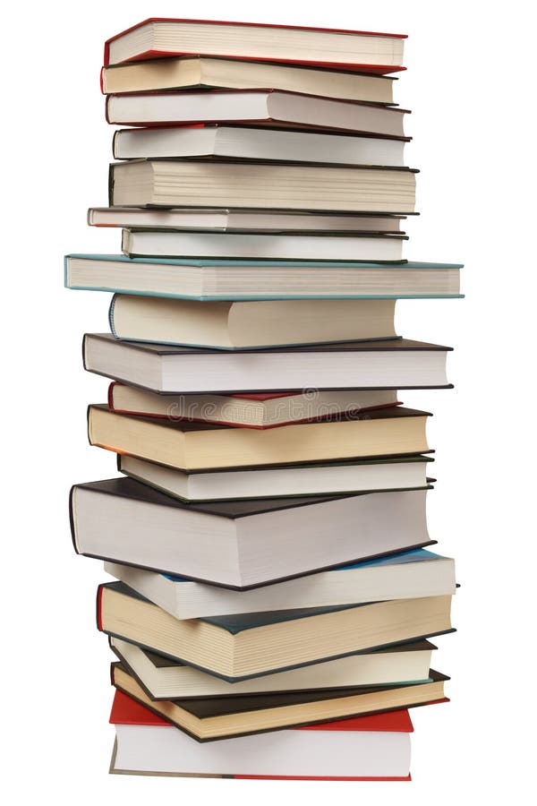 A High Stack of Fiction Books in the Library Stock Image - Image of ...