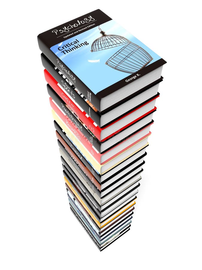 Stack of Books with Various Subjects Stock Illustration - Illustration ...