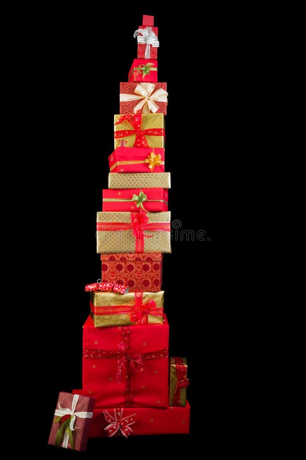 Stack of Christmas Presents Stock Image - Image of present, parcels ...