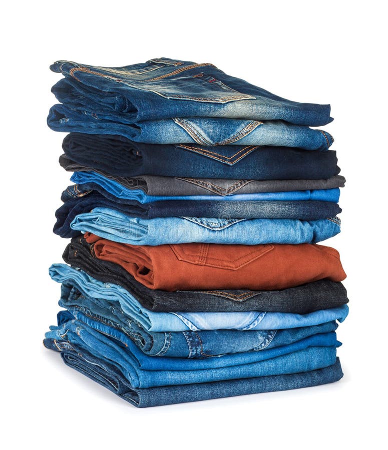 Stack of jeans stock photo. Image of material, full, pants - 22472666